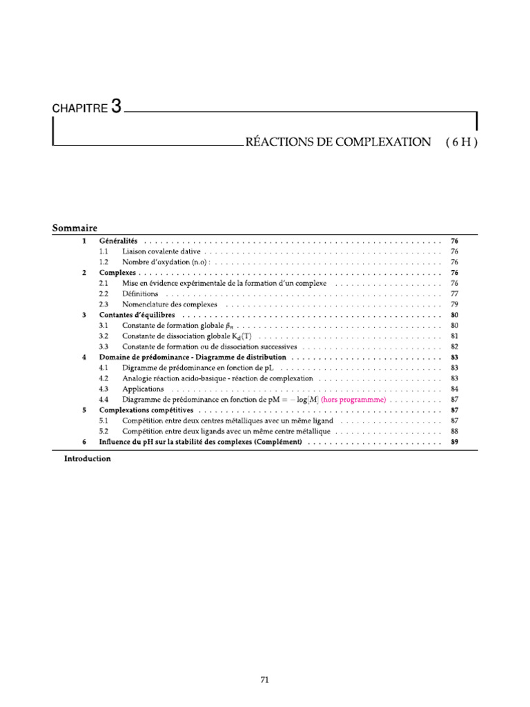 Chapitre #3 - Réactions de Complexation - PR Agrégé JENKAL RACHID - Agrégation - CPGE - MPSI ...