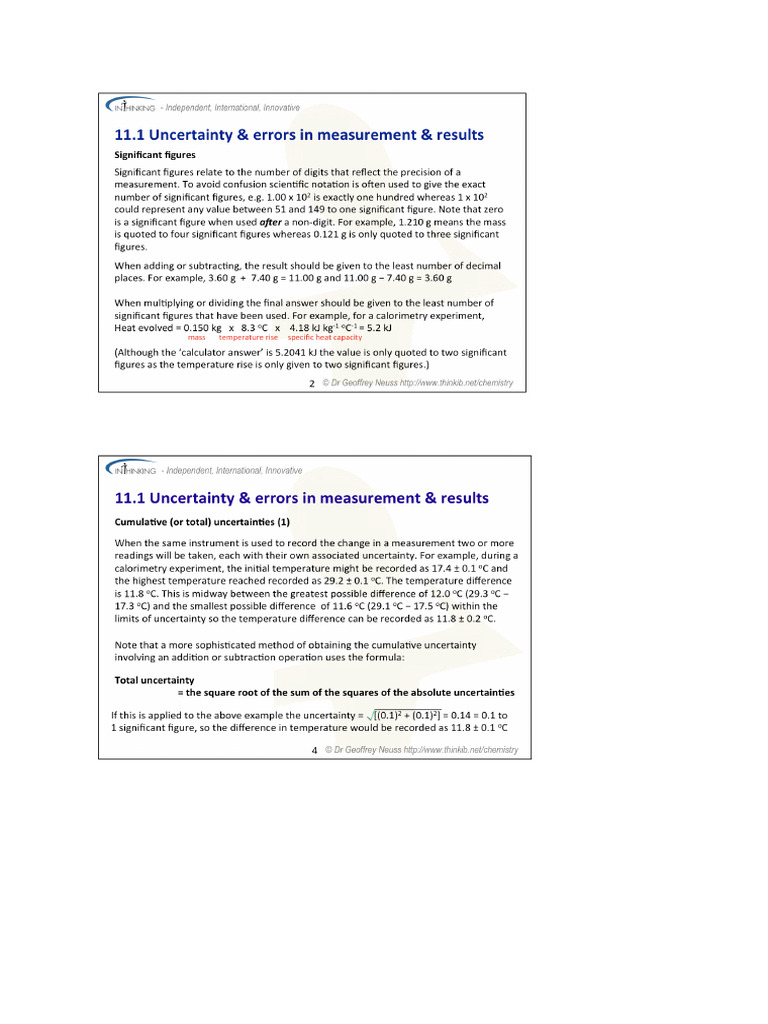 Uncertainty and Errors | PDF