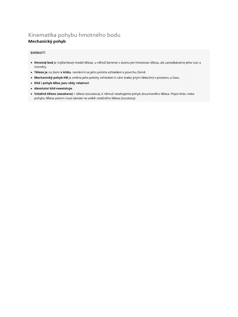 Mechanika | PDF