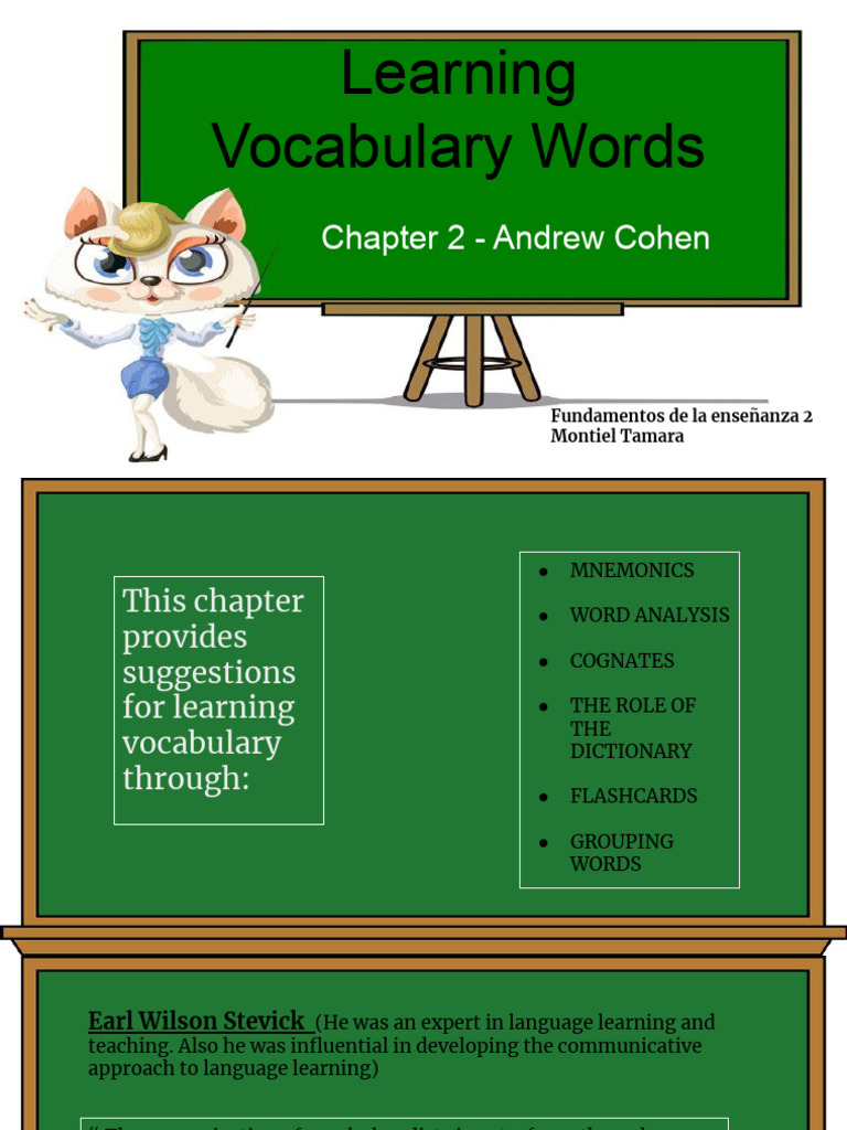 FUND.2 - Learning Vocabulary Words - Montiel | PDF | Vocabulary | Feeling