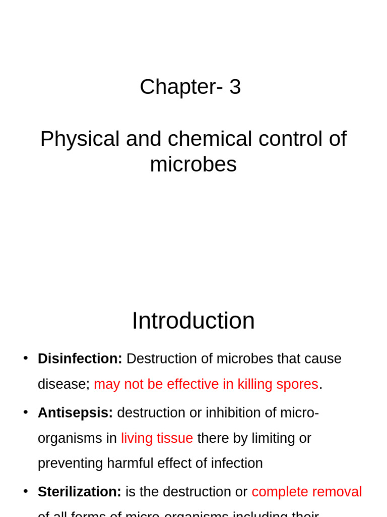 Microbial Control: Physical & Chemical Methods | PDF | Sterilization ...