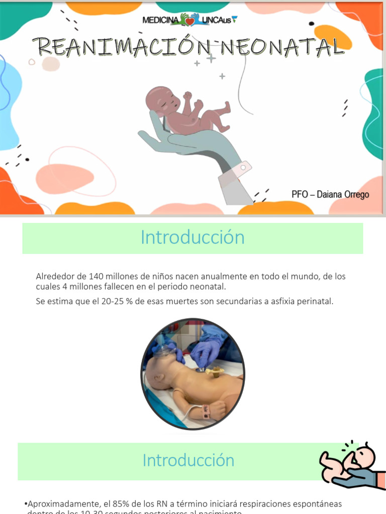 RCP neonatal pres | PDF | Reanimación cardiopulmonar | Sistema respiratorio