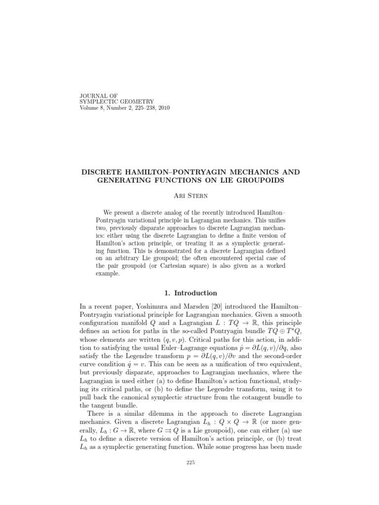 1279199216 | PDF | Lagrangian Mechanics | Calculus Of Variations