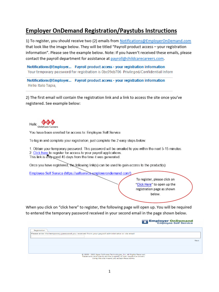 Employer OnDemand Registration Guide | PDF | Paycheck | Login