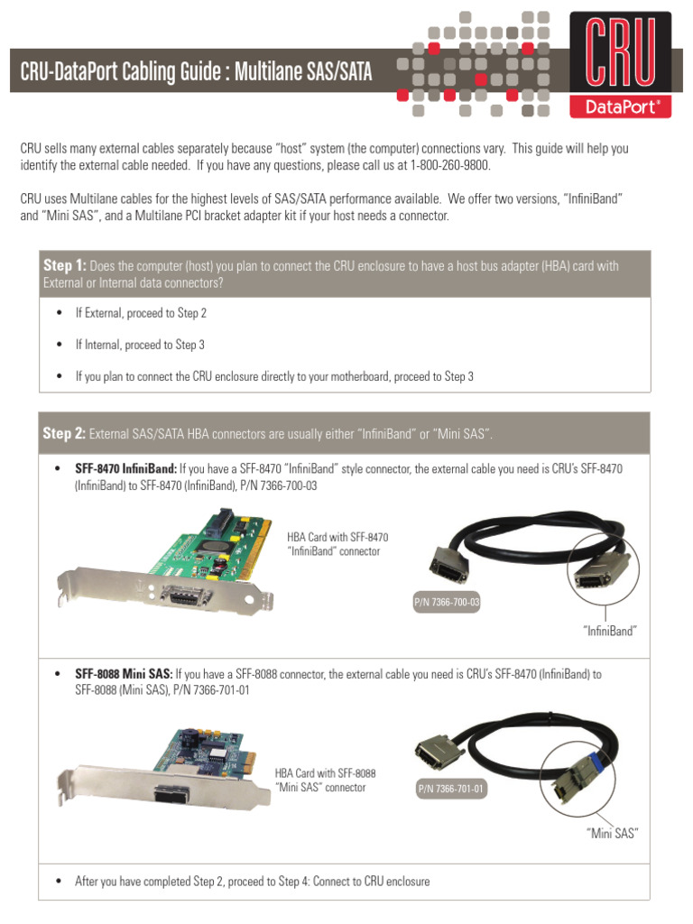 Cabling Guide Multilane SAS SATA | PDF | Computer Engineering ...