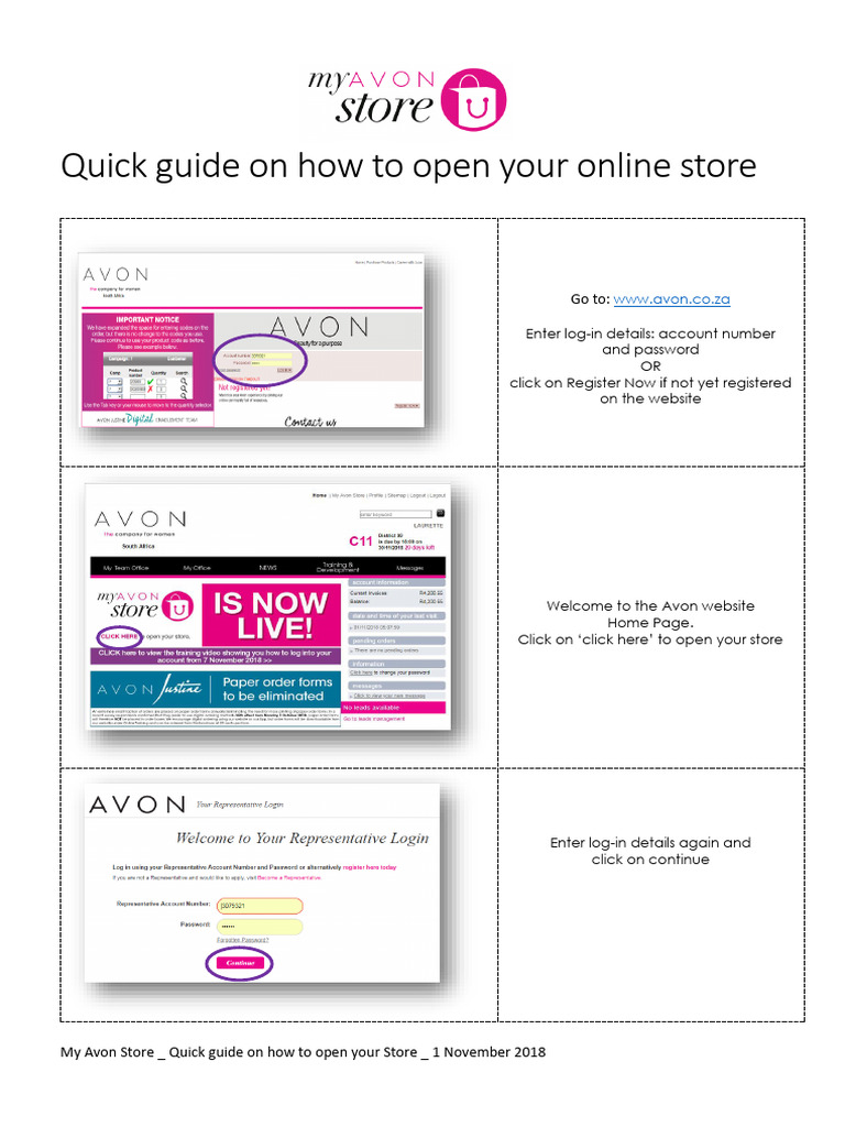 How to Open Your Avon Store Guide | PDF | Information Technology | Software