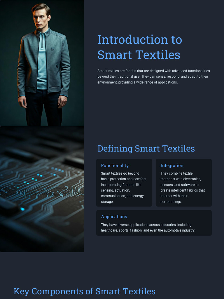 Introduction To Smart Textiles | PDF | E Textiles | Textiles