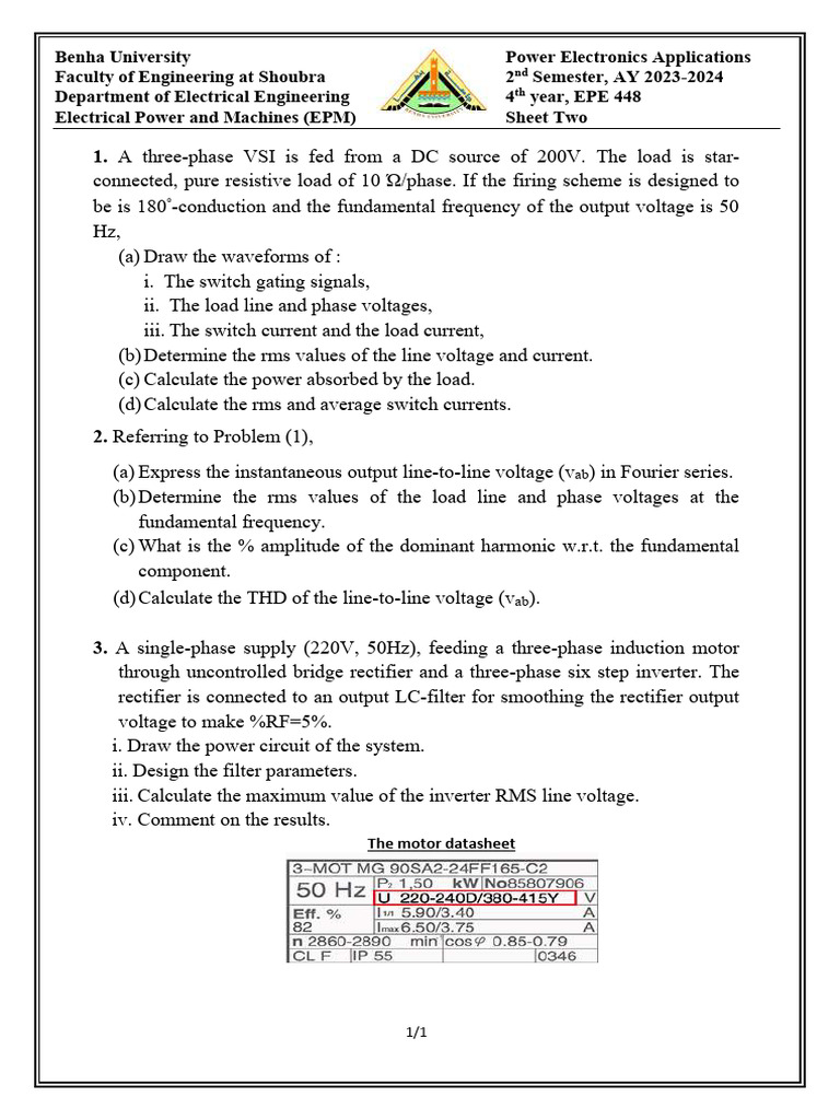 Sheet (2) | PDF | Power Inverter | Rectifier