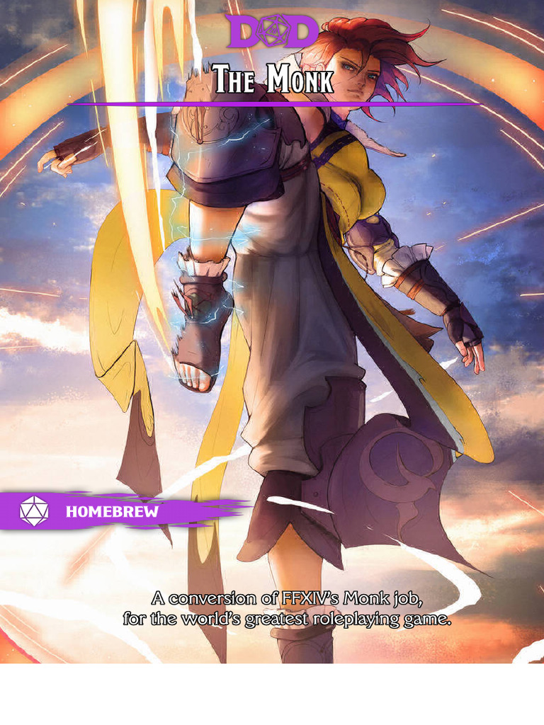 Class - FFXIV's Monk - The Homebrewery | PDF