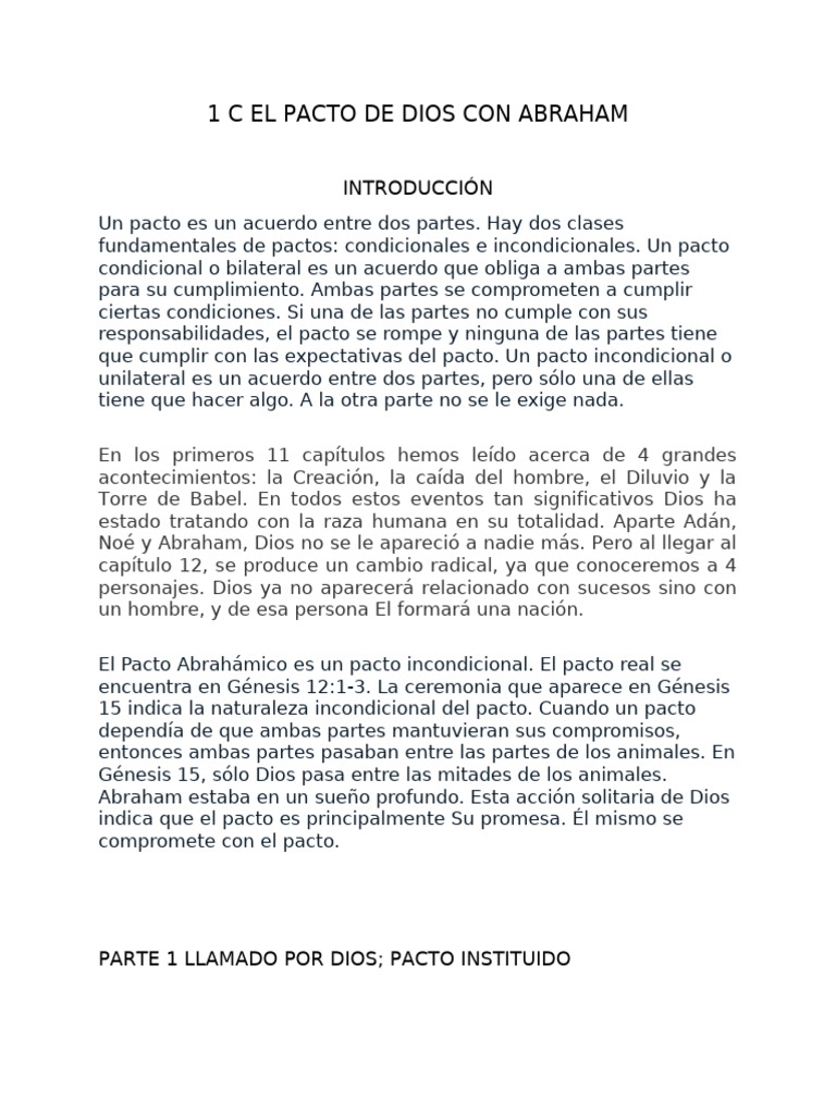 1 C EL PACTO DE DIOS CON ABRAHAM | PDF | Abrahán | Circuncisión