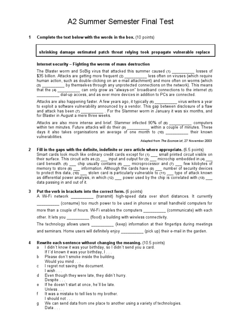 A2 Sample Test | PDF | Biometrics | Identity Document