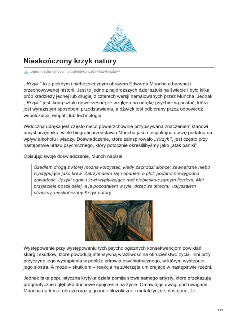 logon.media-Nieskończony krzyk natury | PDF