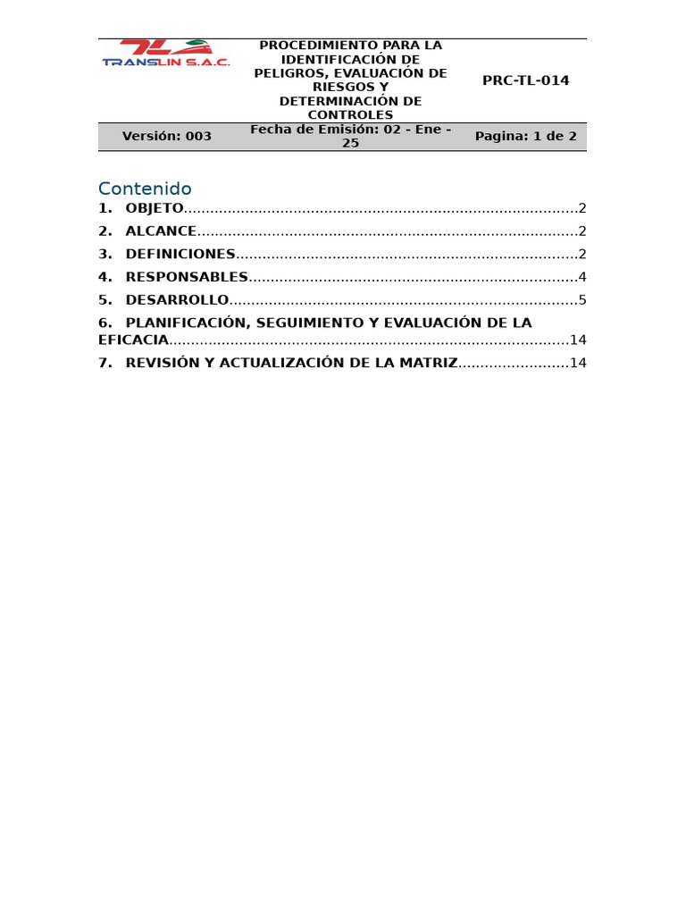 PRC-TL-014 | PDF | Riesgo | Radiación