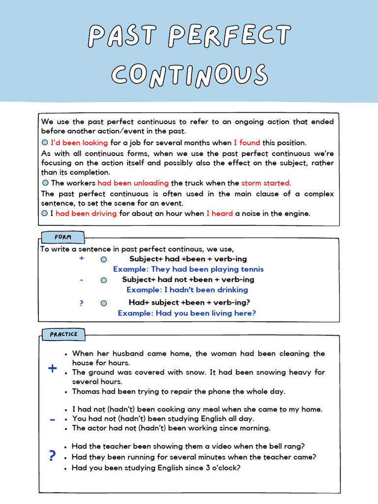 Mastering Past Perfect Continuous Tense | PDF