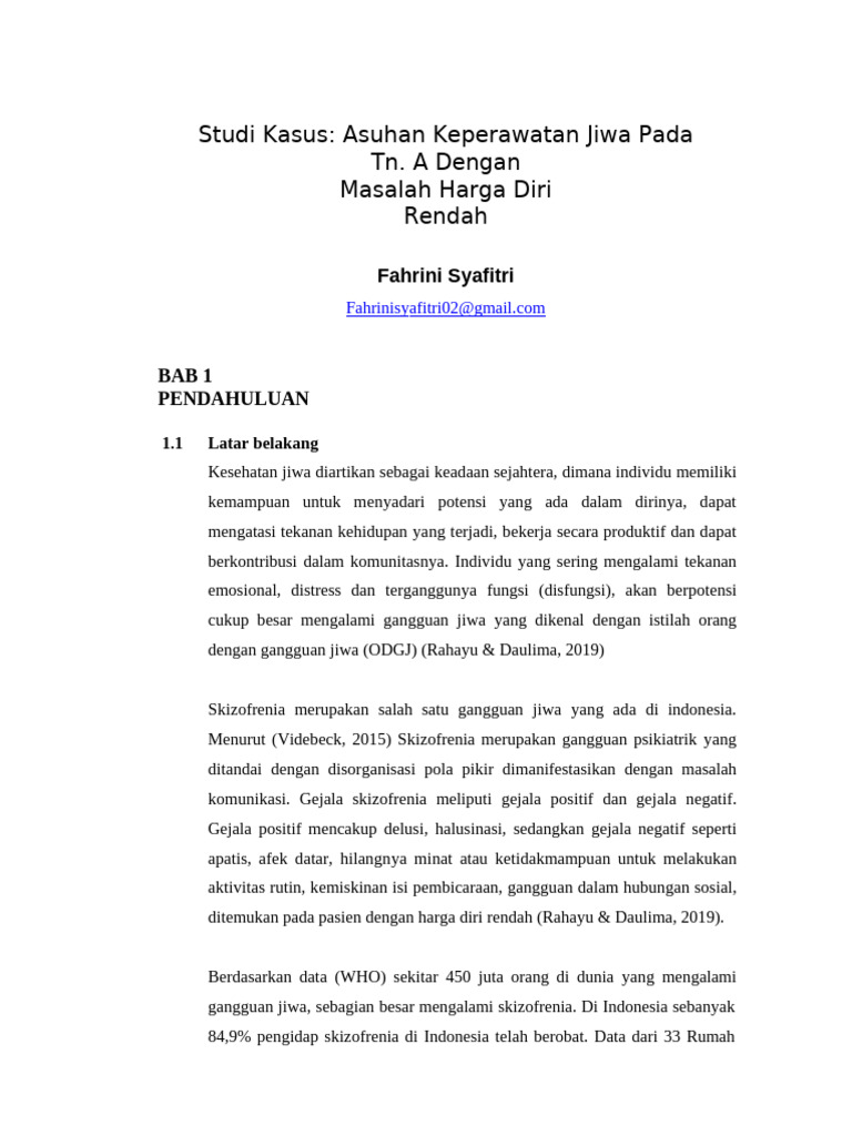 Harga Diri Rendah | PDF