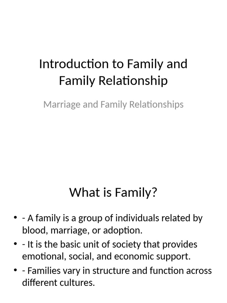 Understanding Family Structures and Relationships | PDF | Family ...