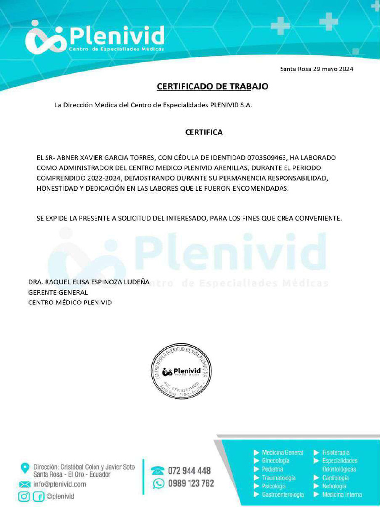 Certificado Abner | PDF