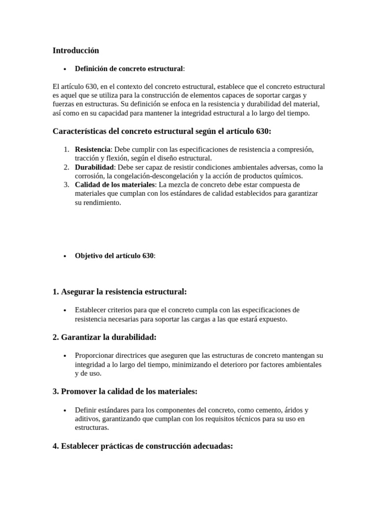 Características del Concreto Estructural | PDF | Hormigón | Calidad ...