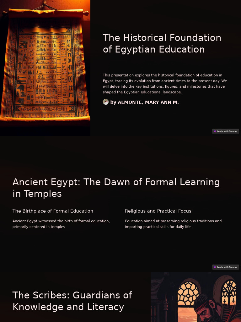 Evolution of Egyptian Education History | PDF | Ancient Egypt | Egypt