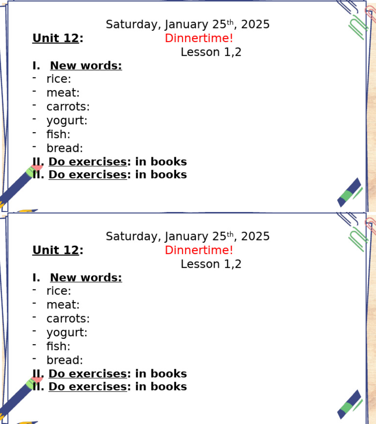 Fa1-unit12-lesson 1 | PDF