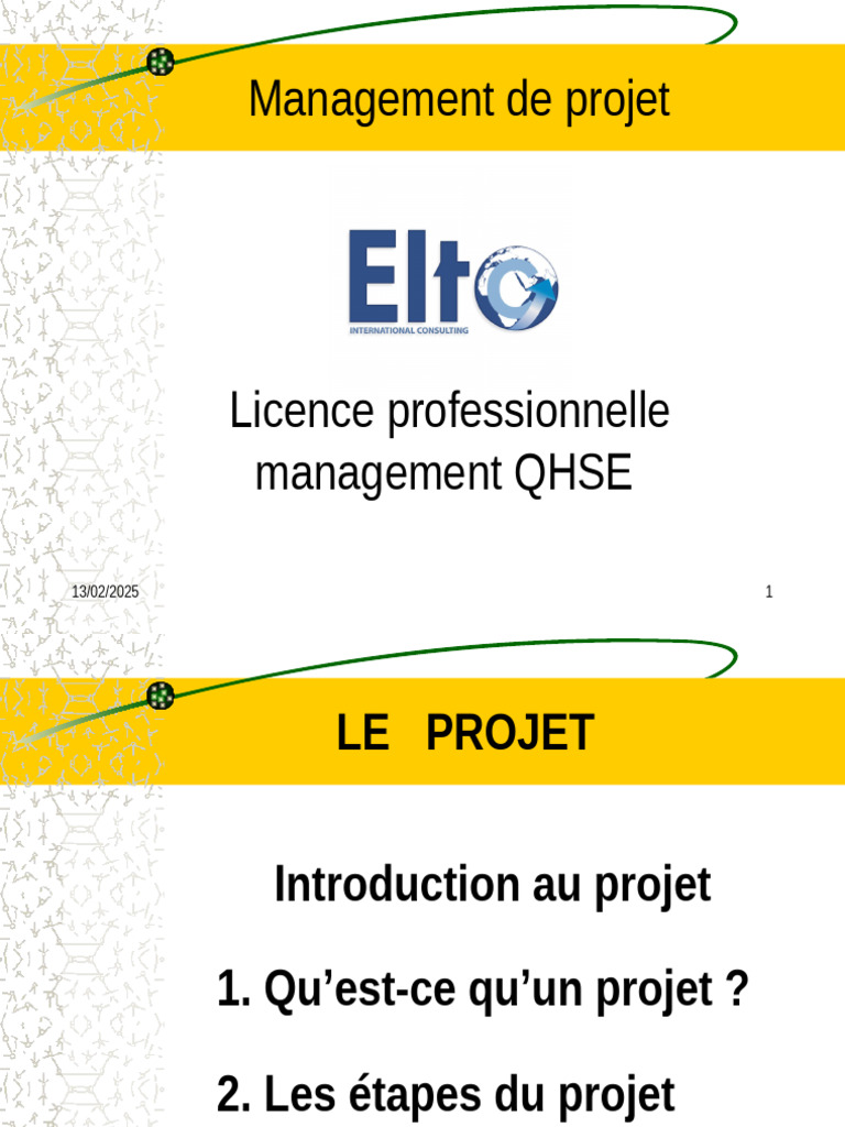 Support de Formation Management de Projet | PDF | Gestion de projet