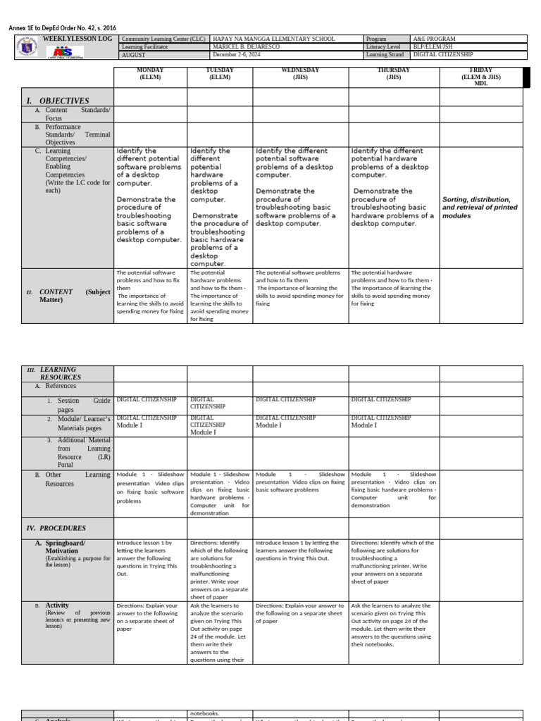 Digital Citizenship Lesson Plan | PDF | Computer Virus | Troubleshooting