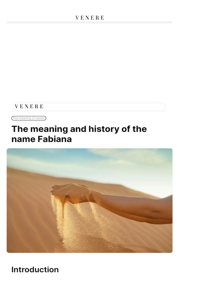 Meaning and Origins of Fabiana | PDF | Brazil