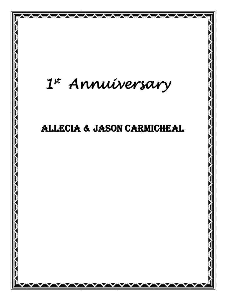 Celebrate Allecia & Jason's 1st Anniversary | PDF