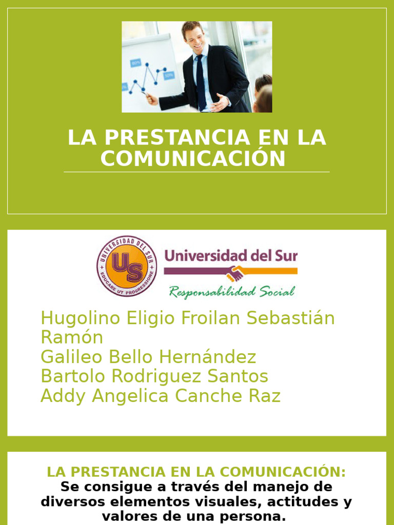 La Prestancia en la Comunicación | PDF