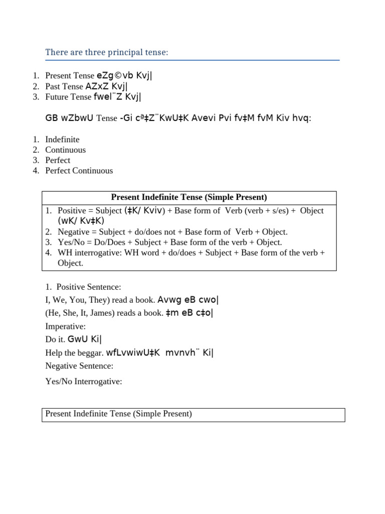 TENSE 1 | PDF | Verb | Grammatical Tense