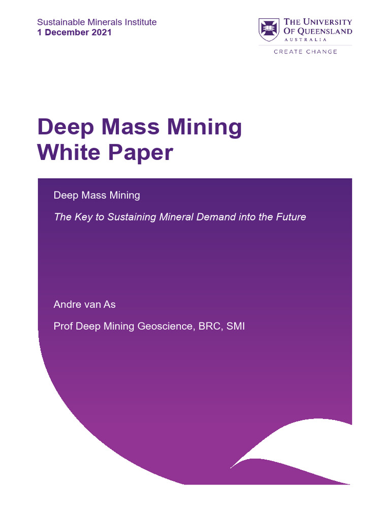 Deep Mass Mining The Key To Sustaining Mineral Demand Into The Future ...
