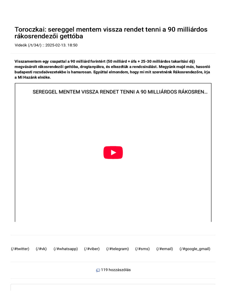 Kuruc - Info - Toroczkai - Sereggel Mentem Vissza Rendet Tenni A 90 | PDF