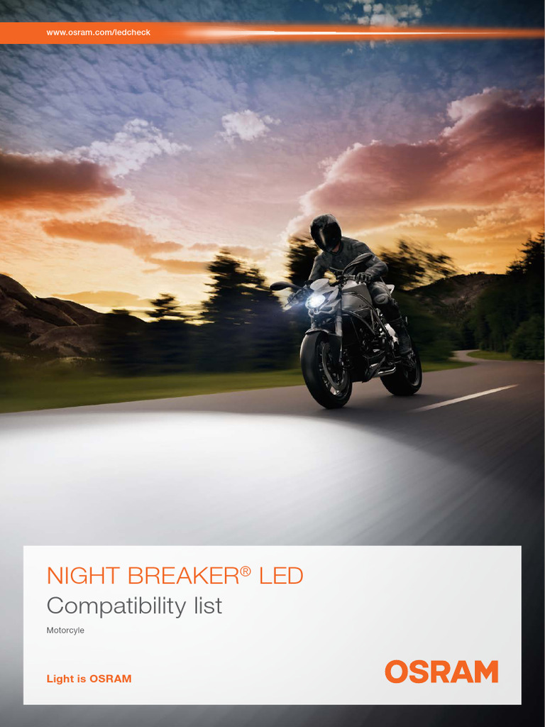 NIGHT BREAKER LED COMPATIBILITY LIST Motorcycles EN | PDF | Headlamp ...