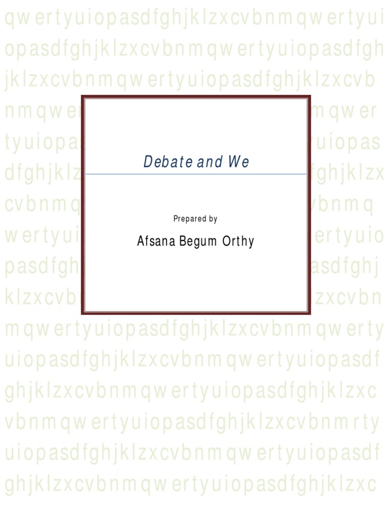History and Types of Debate in Bangladesh | PDF