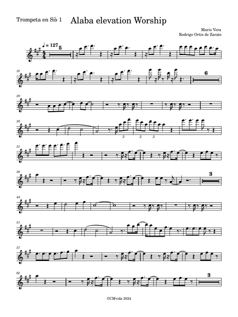 Alaba Elevation Worship G-Trompeta - en - Sib - 1 | PDF