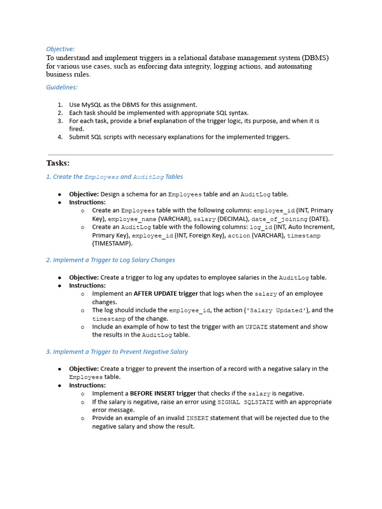 Assignment - Trigger | PDF | Computer Programming | Computing