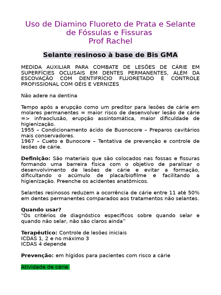 Uso de DFP Pediatria | PDF | Odontologia