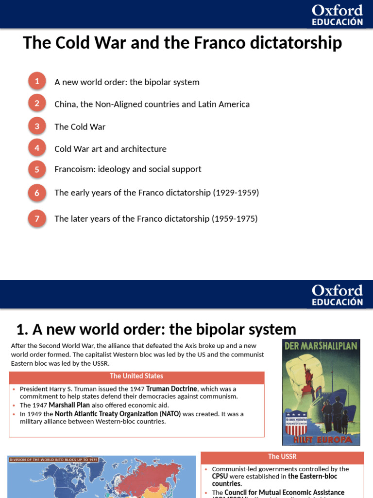 UNIT 5. Cold War Franco Presentation | PDF | Francoist Spain | Cold War