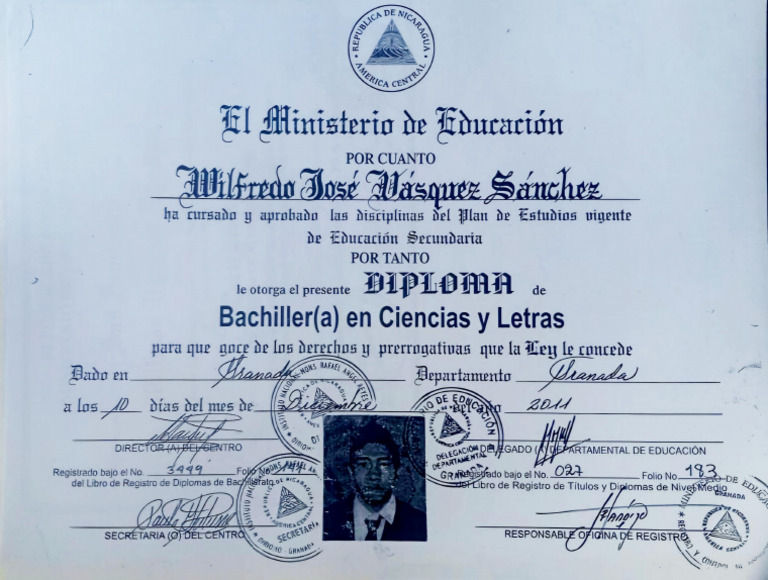 Diploma de Bachiller en Ciencias y Letras | PDF