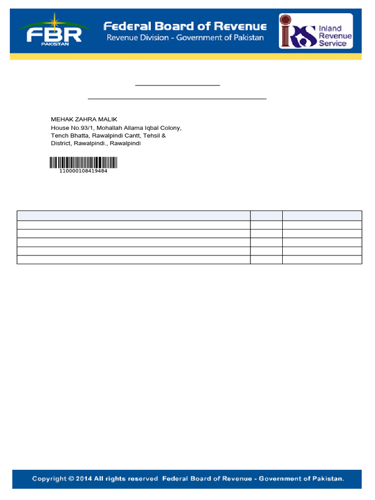 House No.93/1, Mohallah Allama Iqbal Colony, Tench Bhatta, Rawalpindi ...