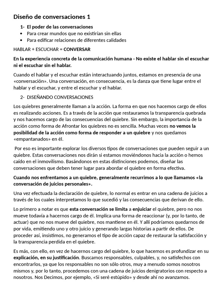 Diseño de Conversaciones 1 | PDF | Las emociones | Conceptos psicologicos