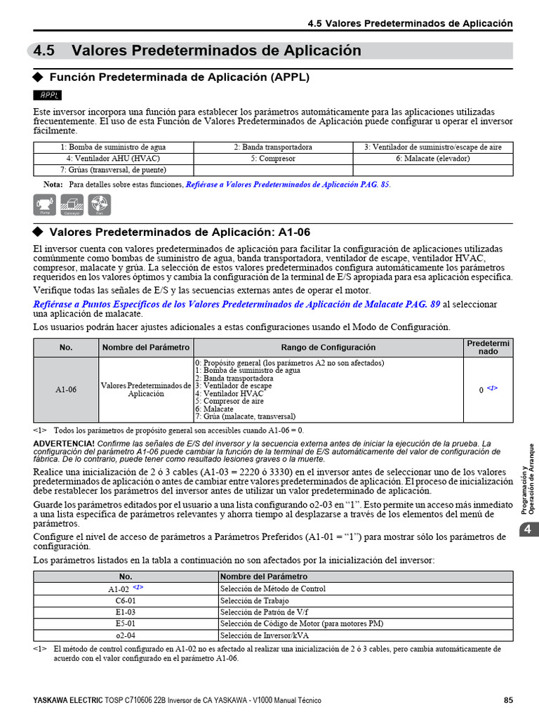 4.5 Valores Predeterminados de Aplicación | PDF | Ingeniería Informática | Informática