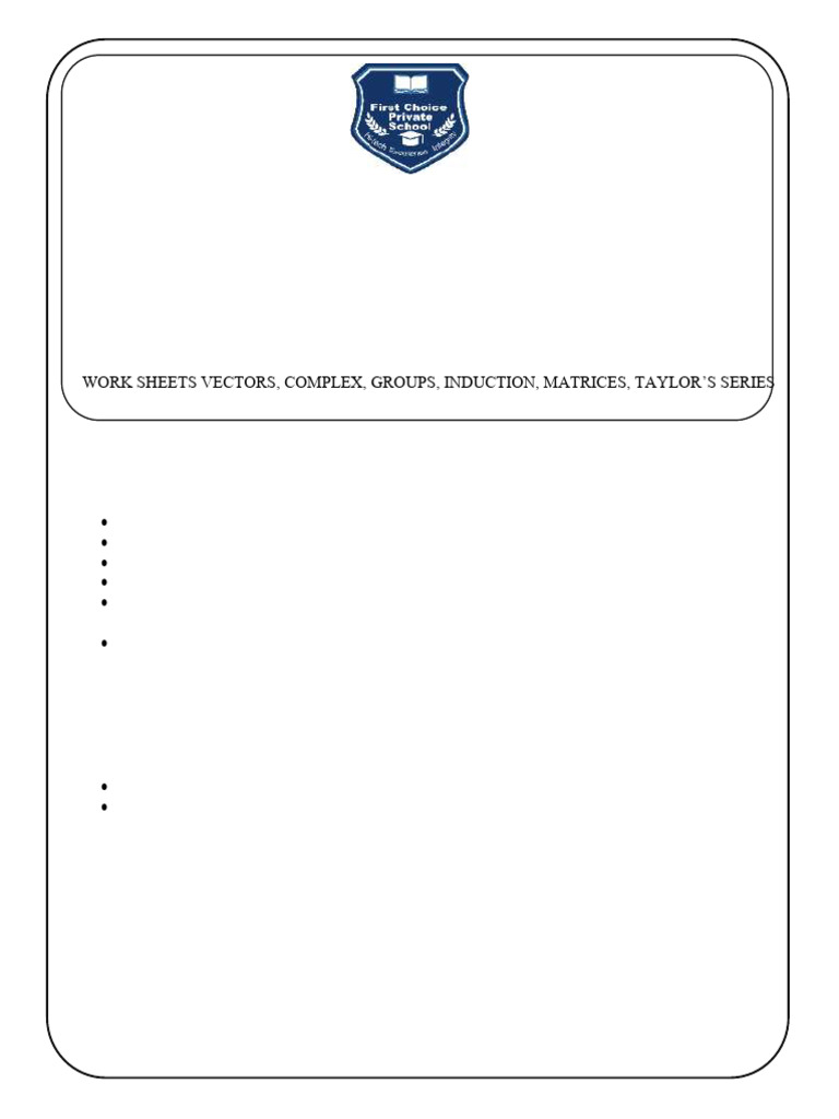 MATHS_P2_ZIMSEC_WORK_SHEET | PDF | Mathematical Objects | Abstract Algebra