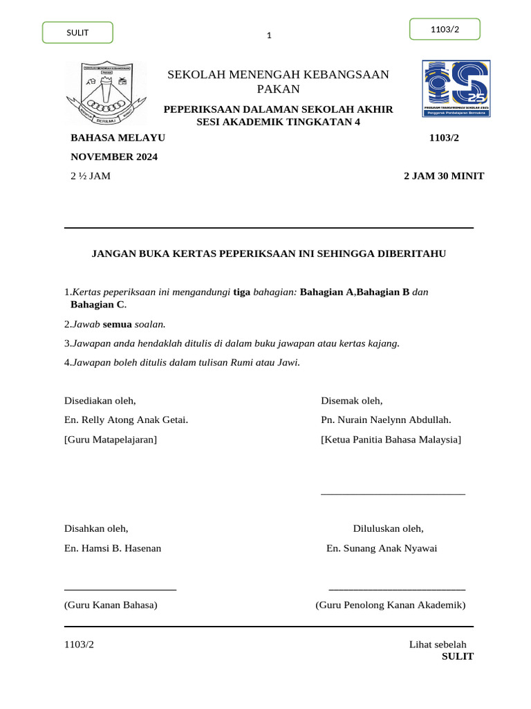 BMK2 TING 4 NOV24 | PDF