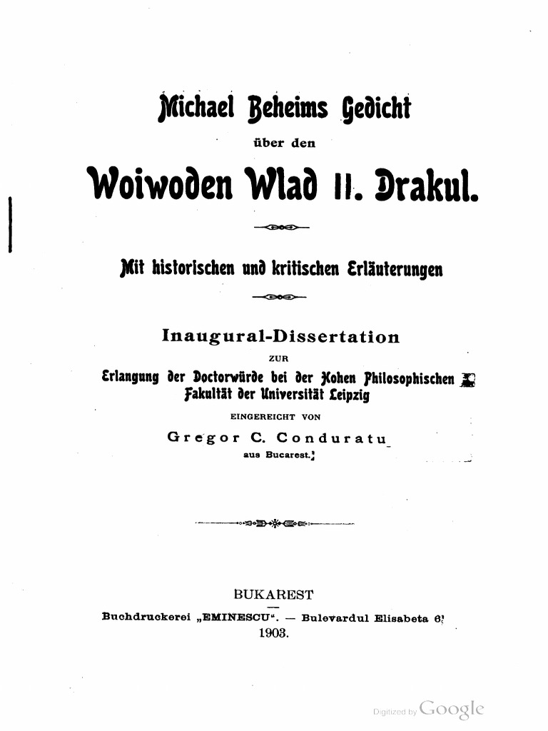 MichaelBeheimsGedichtberDenWoiwodenWladIi Drakul | PDF