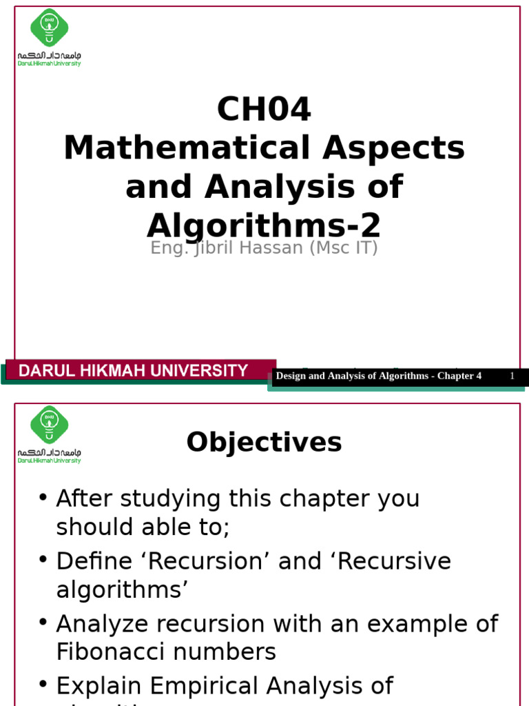 ch04 - ADA | PDF | Recursion | Algorithms