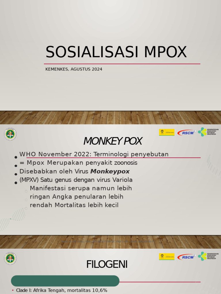 SOSIALISASI MPOX - KEMENKES - Agustus 2024 | PDF