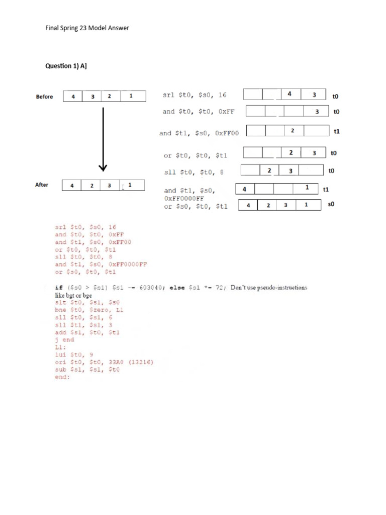 T.A.M.E.R Exam Model Answers Spring 2023 | PDF