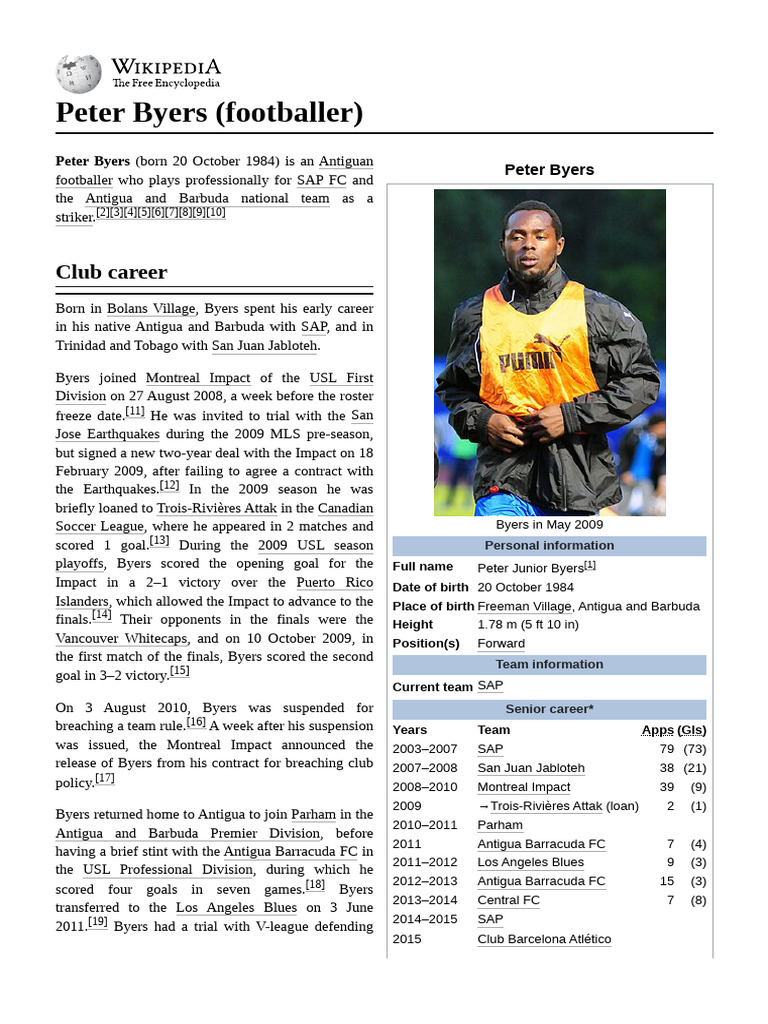 Peter Byers (Footballer) | PDF | Association Football Clubs ...