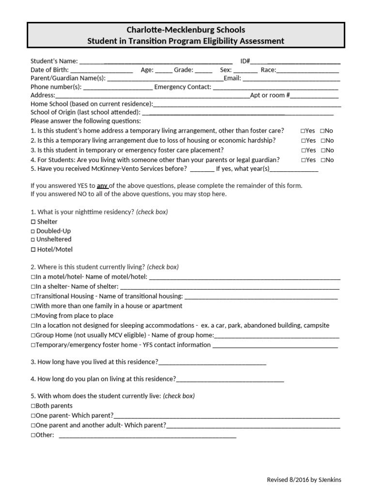 CMS Student Transition Program Assessment | PDF | Human Development ...